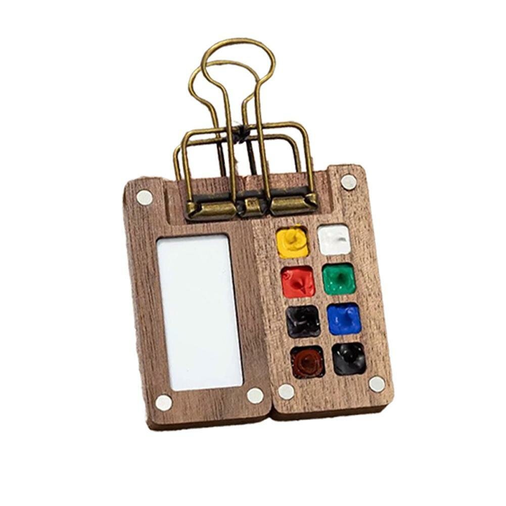 Мини-набор акварельных красок с палитрой для рисования портативный