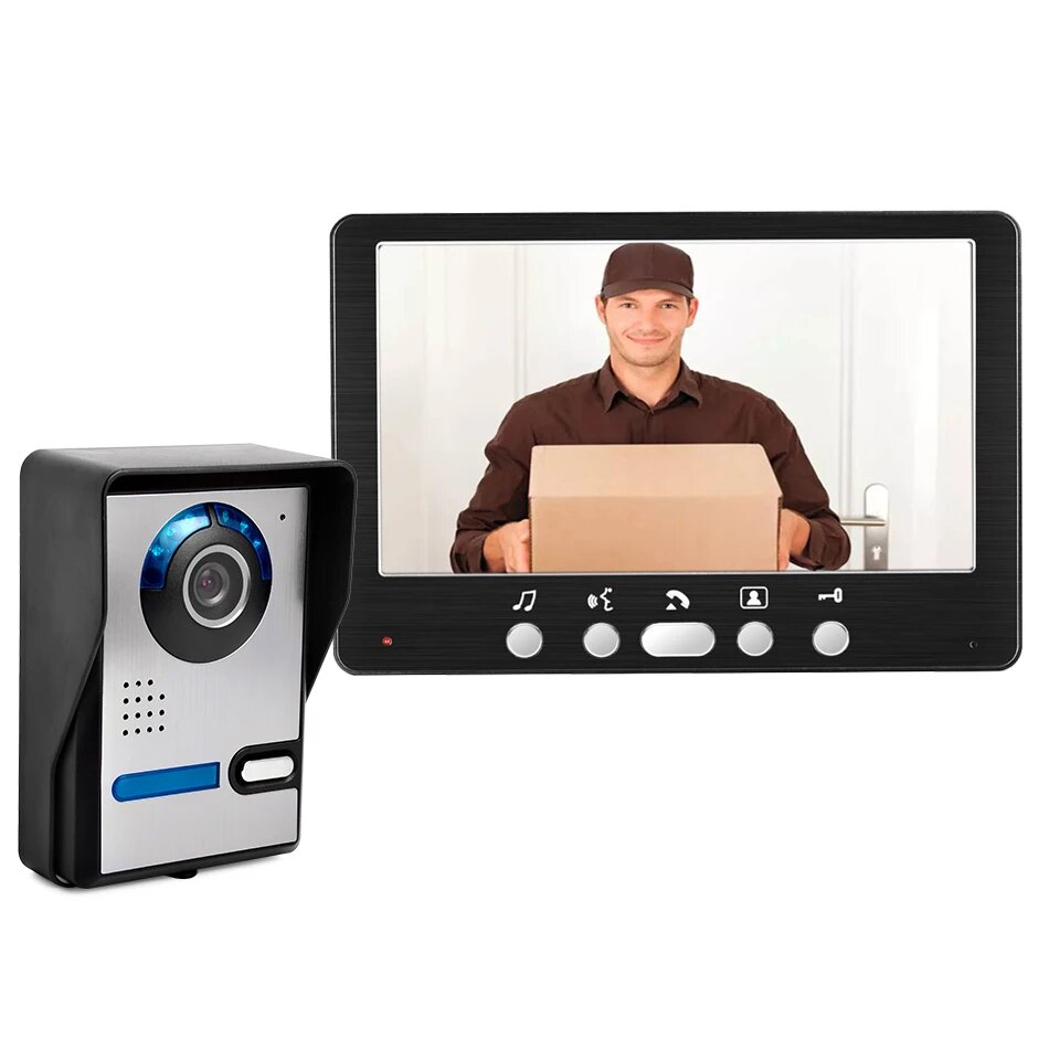 Проводной видеодомофон 7 дюймов, интерком для домофона, Магнитная камера с возможностью блокировки от 1 до 1