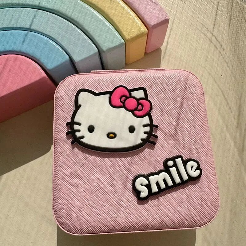 Шкатулка для украшений Hello Kitty розовая квадратная 10х10х5 см