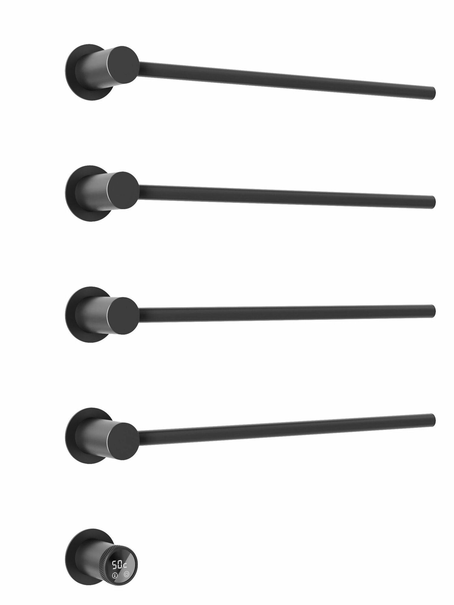 Полотенцесушитель электрический Sancos Линия (Linea) SC14001MB, 66,5×53 см, 60 Вт, чёрный матовый