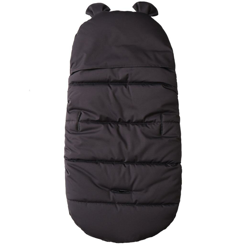 Теплый конверт-мешок для детских колясок, темно-серый