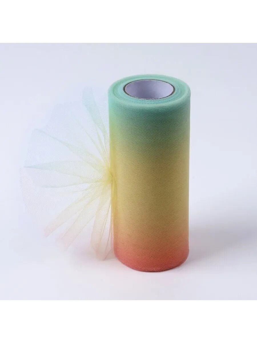 Лёгкий тканевый фатин в тропическом градиенте