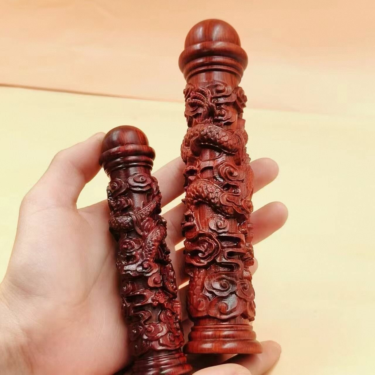 Новая модель офисного украшения из палисандра, резьба по дереву в виде драконьей колонны, ручная работа, резьба из массива дерева, неокрашенная, тонко вырезанная, модная игрушка.