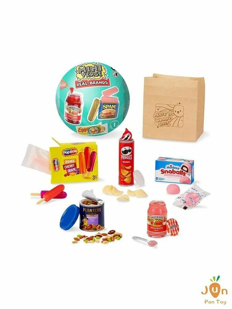 MGA's Miniverse Make It Mini Real Brands / Детские игрушки-сюрпризы: коллекция миниатюр еды популярных брендов, подходит в качестве подарка на день рождения