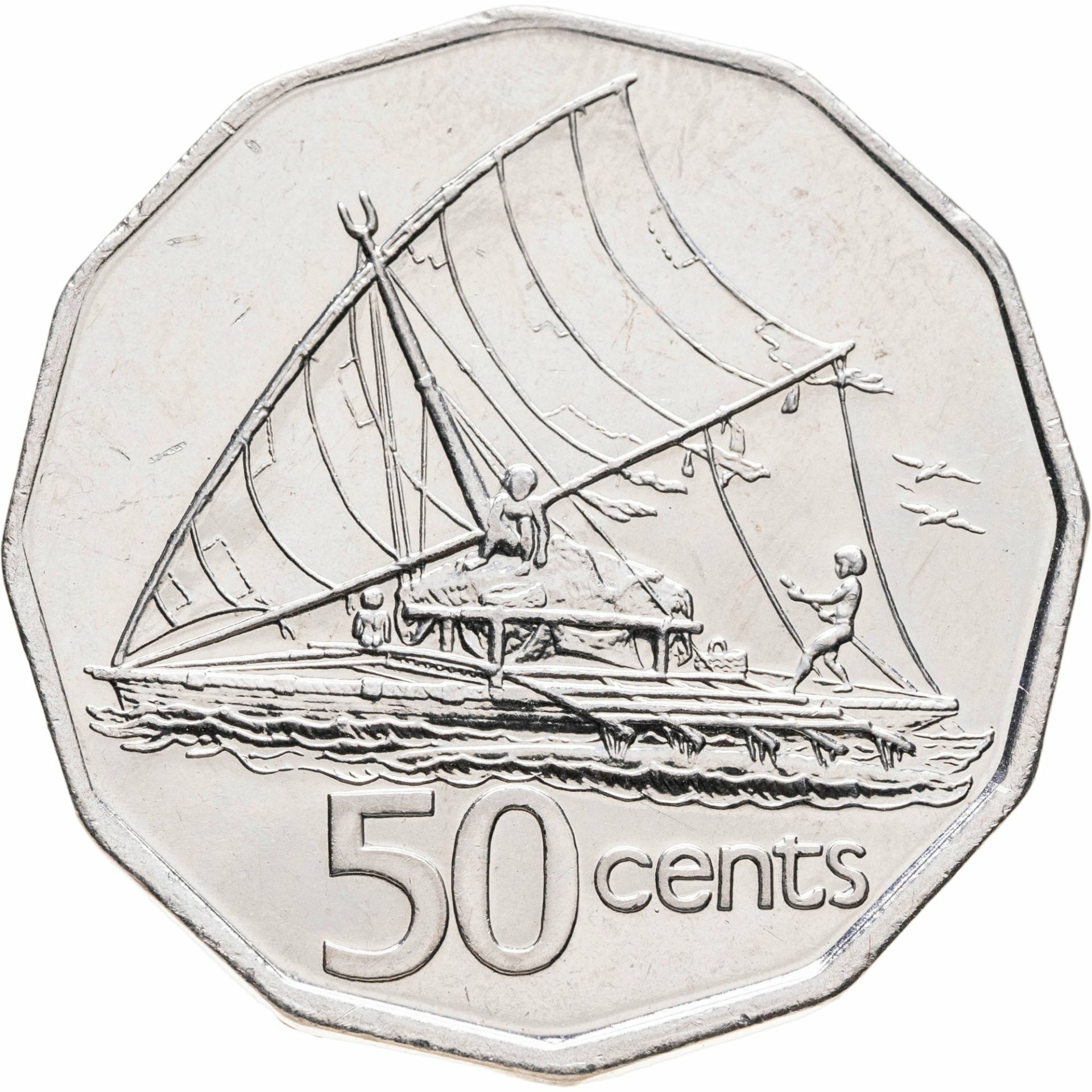 Фиджи 50 центов cents 2006, Сталь, в сохранности AU