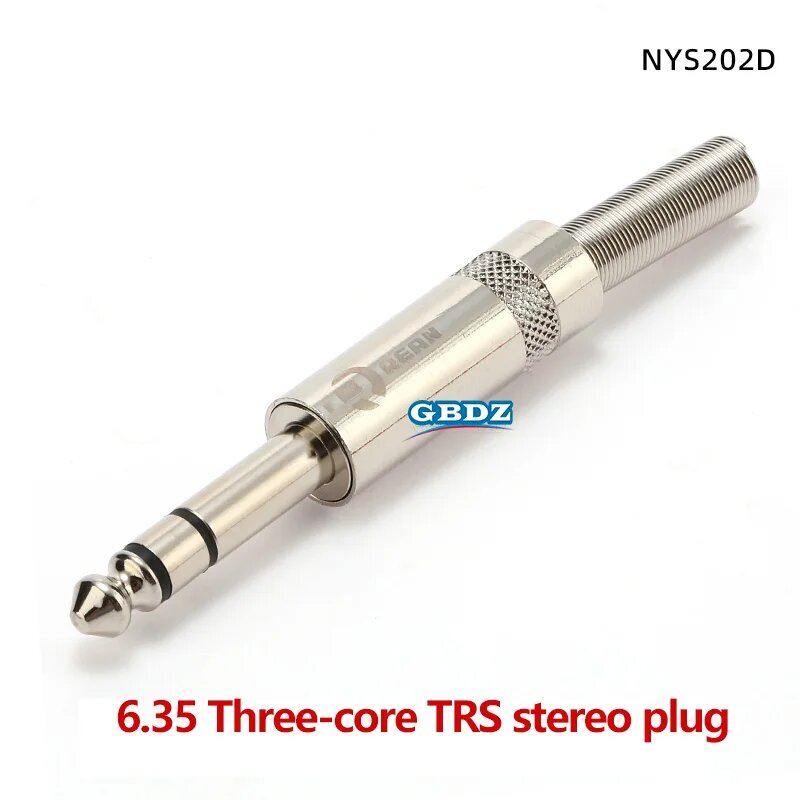 Разъем REAN 6,35 мм TRS Стерео 3-полюсный позолоченный 1/4 дюйма TS Mono 2-полюсный разъем 6,5 Прямой разъем для инструмента, гитары, бас-микрофона