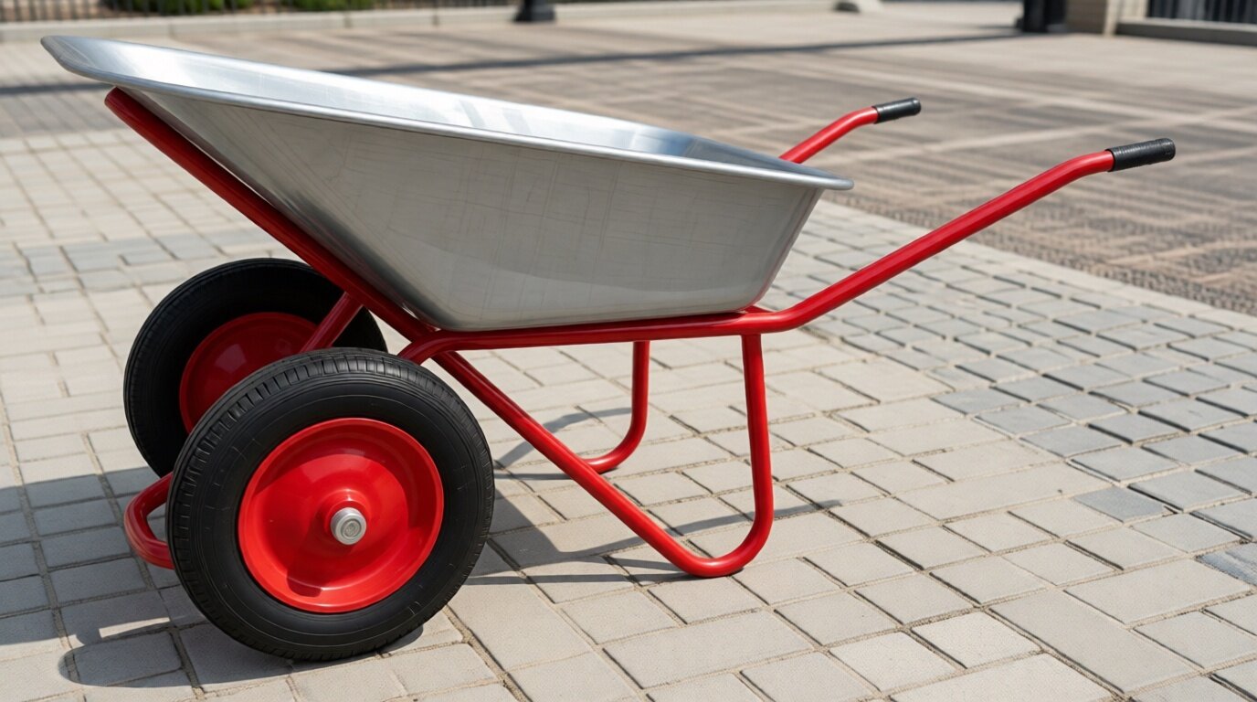 Тачка садовая БалтТехМаш WB5009MS2, 2 колеса, пневматические, грузоподъемность 250 кг