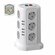 Удлинитель WORK TOOLS с 4 USB портами и 12 розетками с защитой, белый