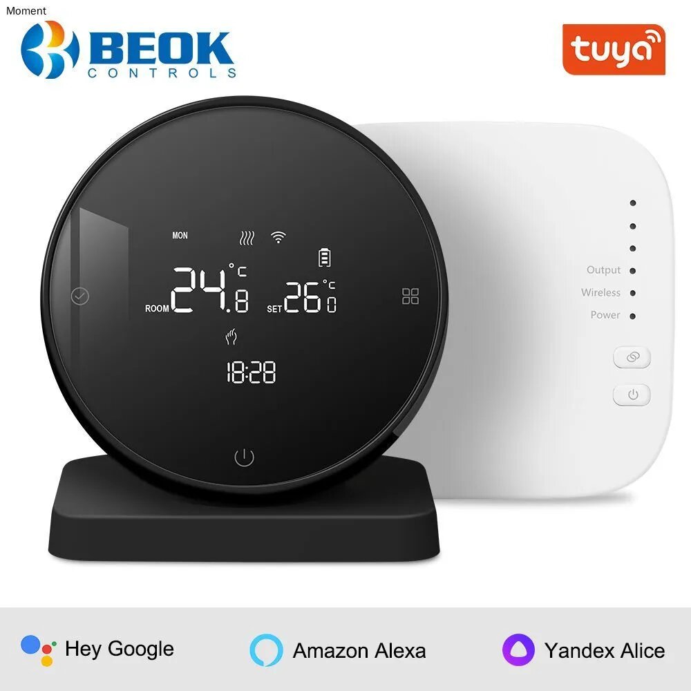 Терморегулятор/термостат Для водопровода, Для газового котла, черный матовый