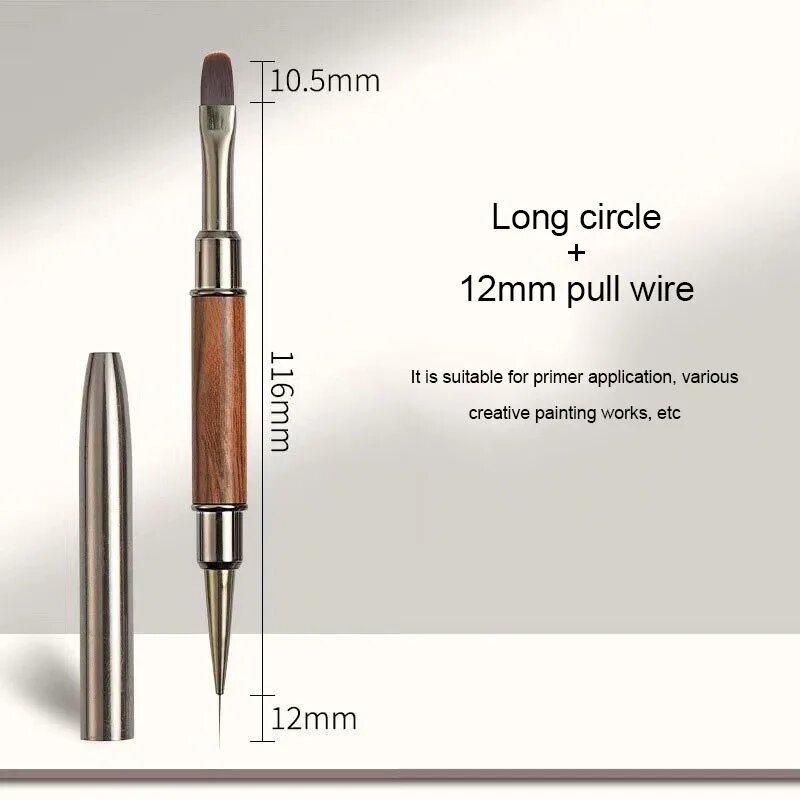 Кисть для ногтей Long circle 12mm