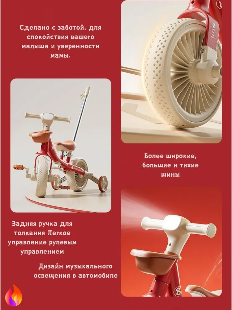 Wheel size 9 "(молочно-белый) — фото 1