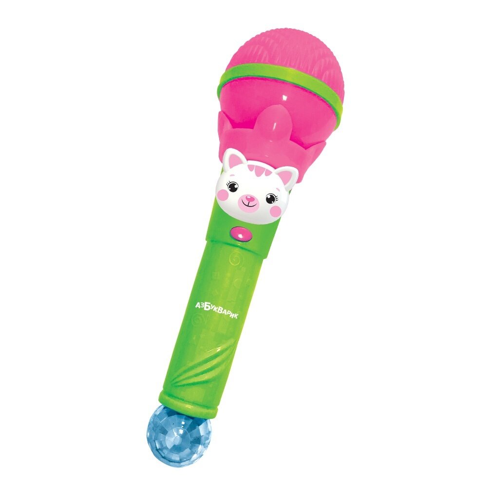 Микрофон Азбукварик Суперхит, Веселая дискотека Розовый (28444-6)