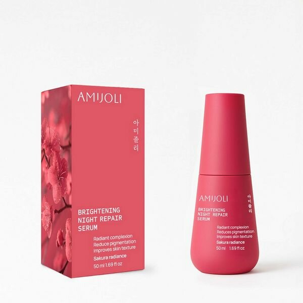 Сыворотка для выравнивания тона кожи с экстрактом сакуры и транексамовой кислотой ночная Amijoli/Амиджоли 50мл