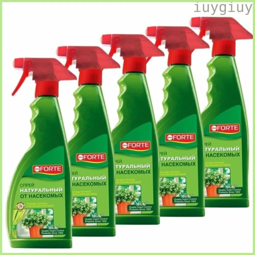 2026Спрей натуральный от летающих насекомых на натуральных пиретринах Bona Forte 500 мл 5 шт