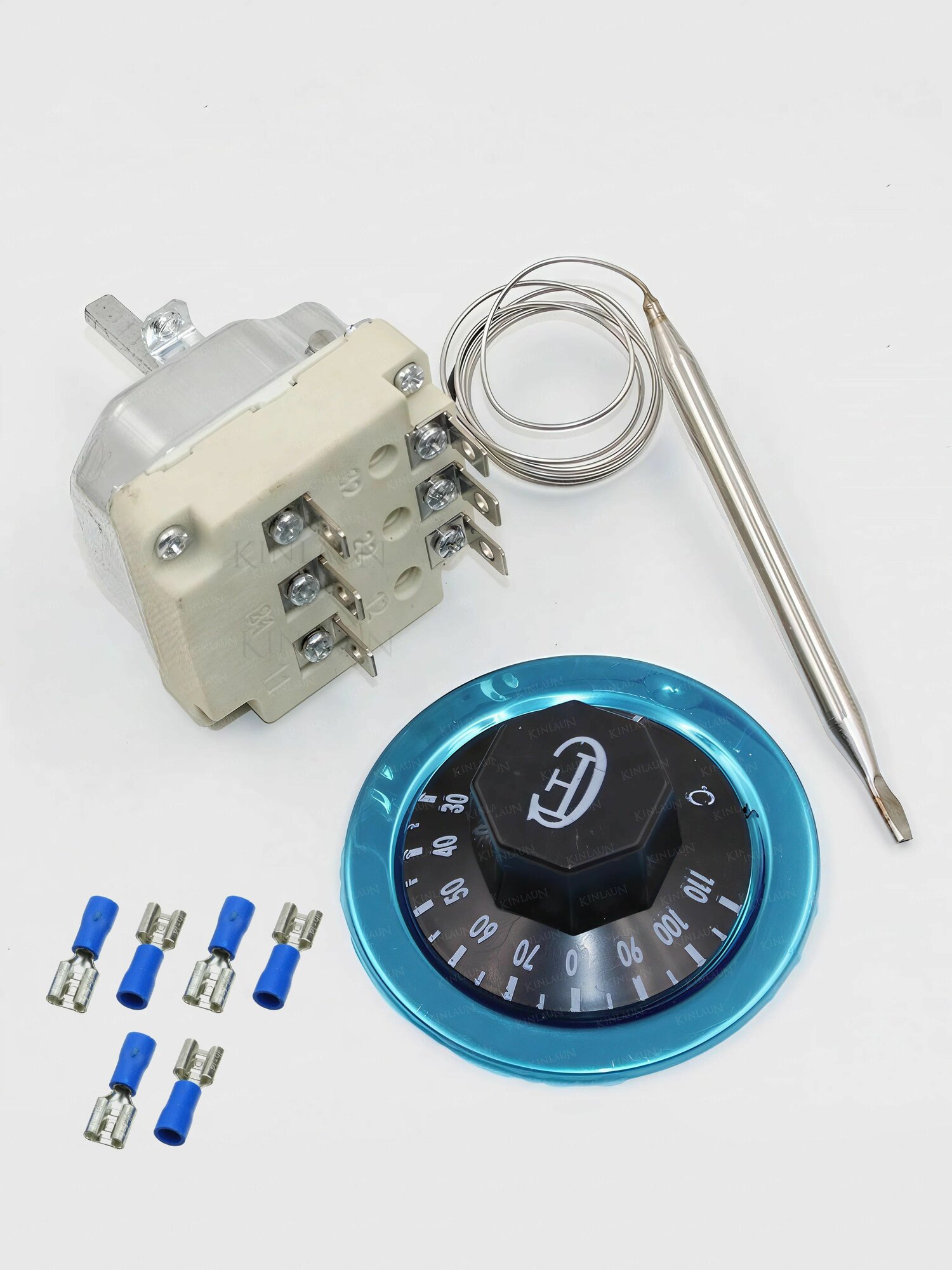 Термостат 380V 16A 30-110 градусов трехфазный терморегулятор температуры для электрокотлов ЭВПМ