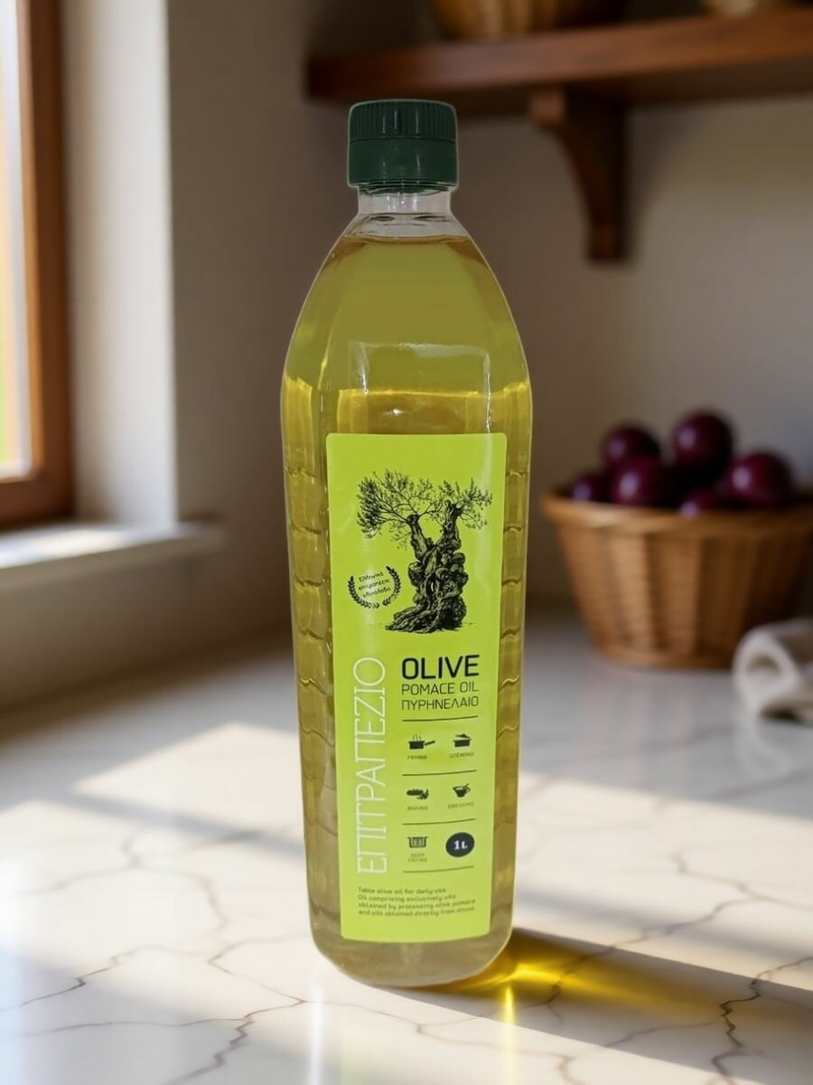 Оливковое масло для жарки и салатов рафинированное Epitrapezio 1л Греция