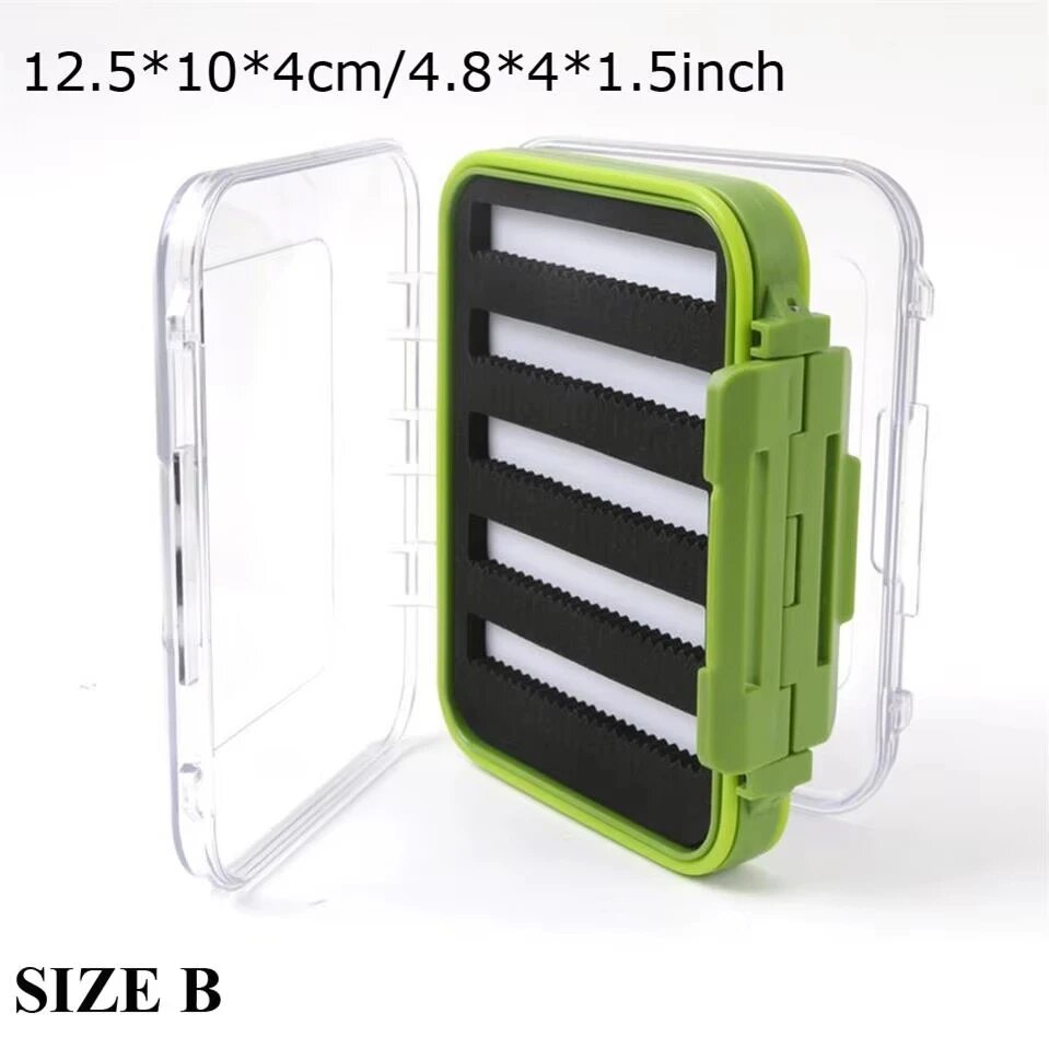 Водонепроницаемый бокс для мух MAXIMUMCATCH, зеленый, SIZE B
