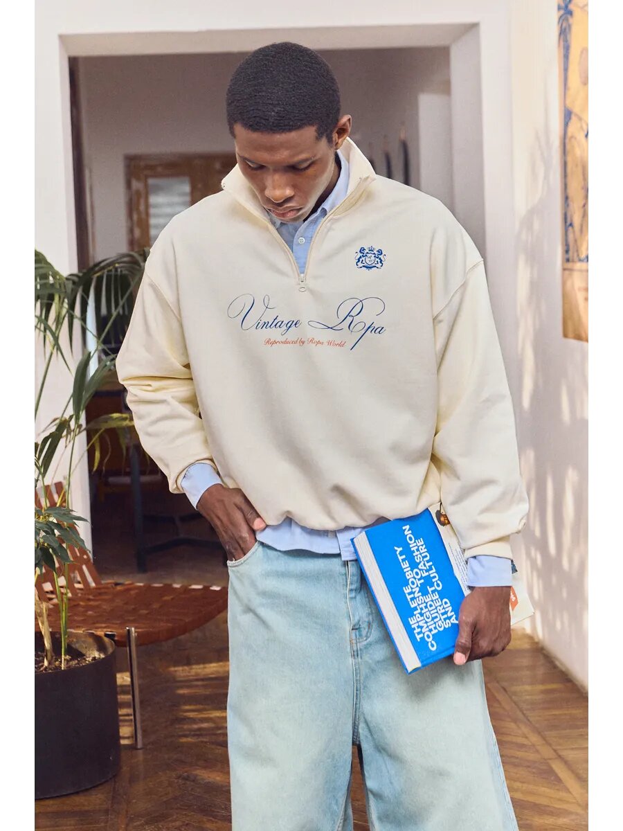 Свитшот на молнии "Cream"