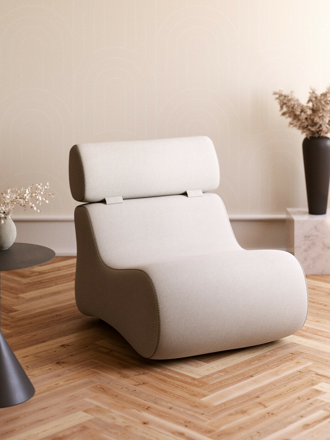 Кресло La Forma Club, серое, без подлокотников, складное, 130 кг нагрузка