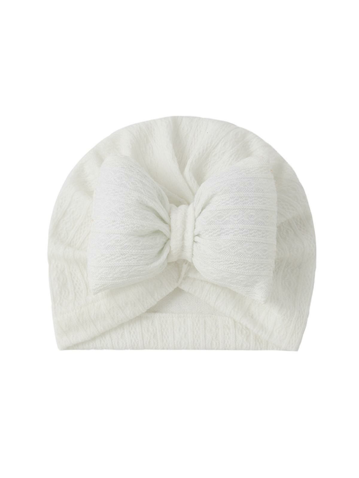 Детская хлопковая шляпка с бантом, Белый