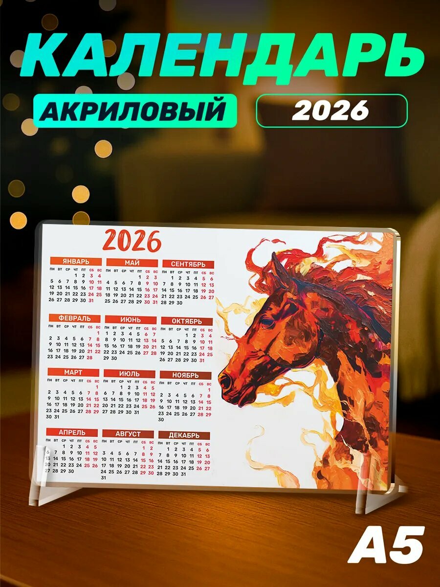 Календарь 2026 настольный Огненная Лошадь Символ года 2026