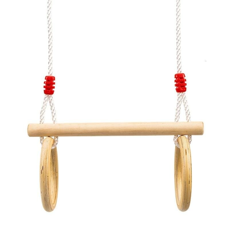 Детский шведский стенка с трапецией и кольцами