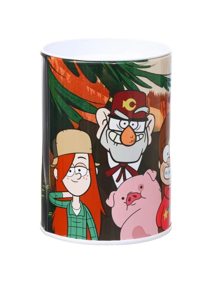 Яркая металлическая копилка для подарка