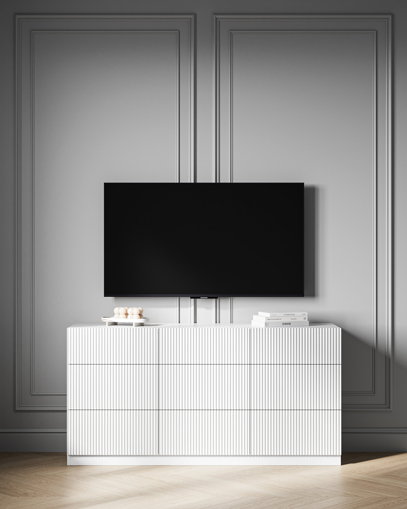 Комод Моника с ящиками для одежды и хранения вещей, современный стиль, МДФ фасады