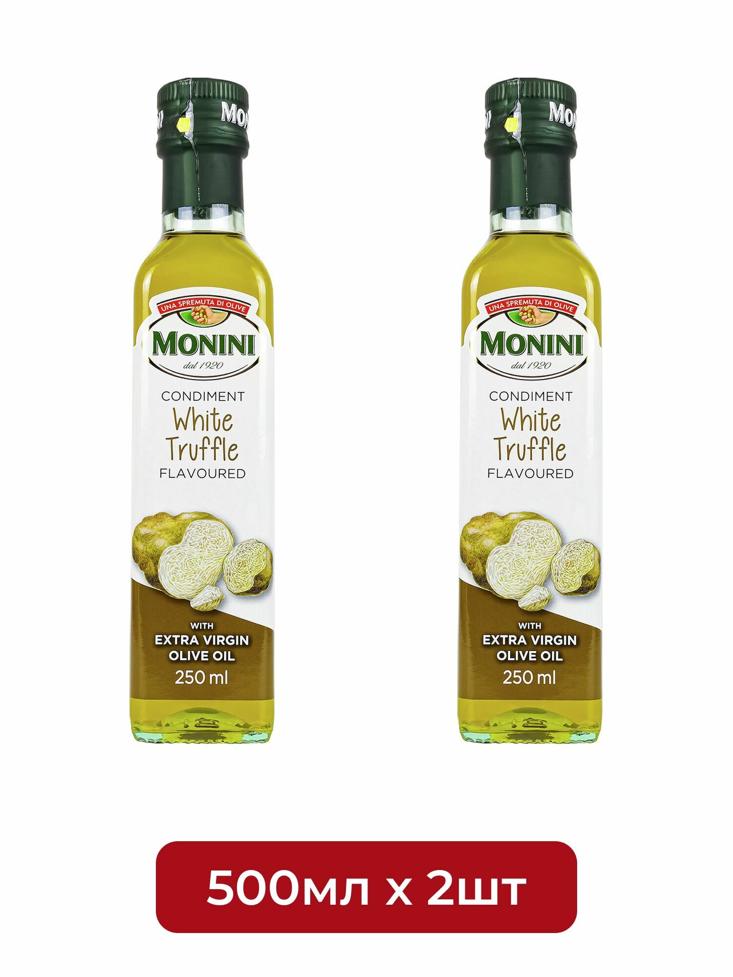 Масло оливковое Monini с белым трюфелем Extra Virgin нерафинированное, 250мл х 2шт.