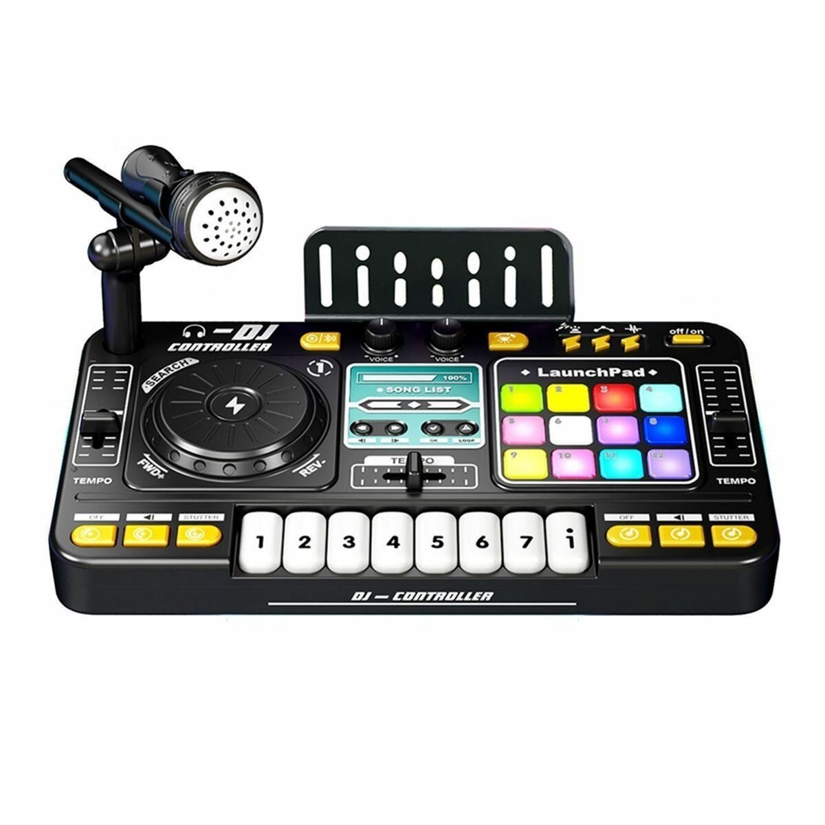 Детский DJ-микшерный пульт, электронный орган, DJ-плеер