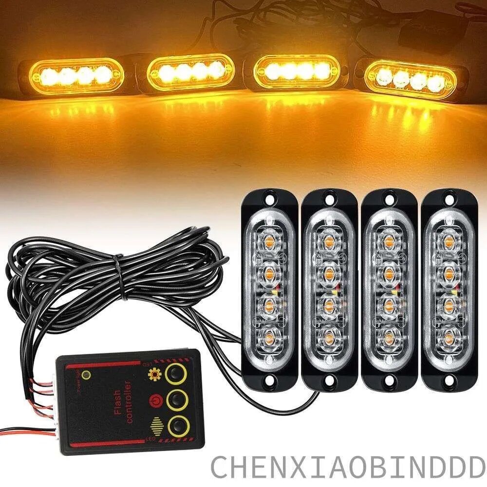 Мигалка оранжевая проблесковый маяк светодиодный стробоскоп 12V-24V