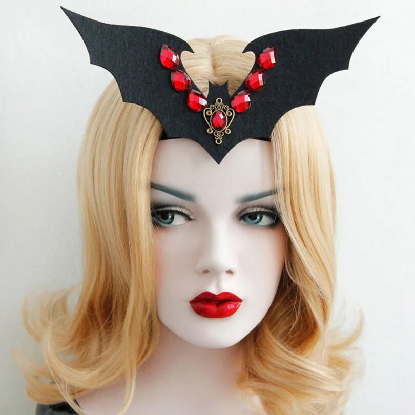 Красная черная готическая тиара для волос Черный, FD-30