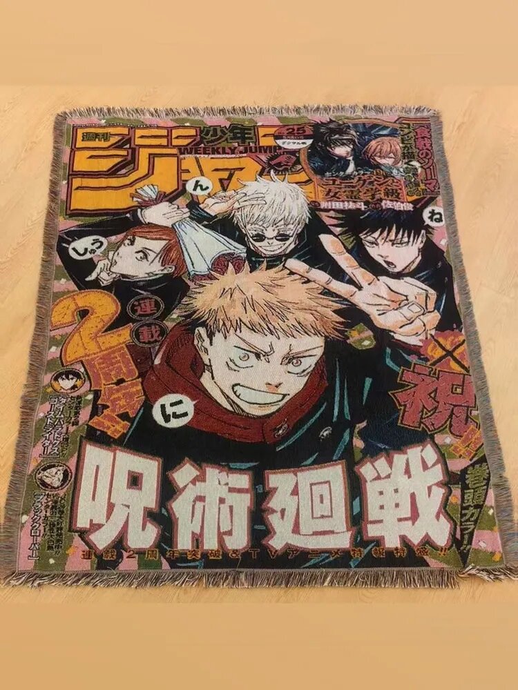 Гобелен Аниме Jujutsu Kaisen 160х130 см Настенный декор Манга