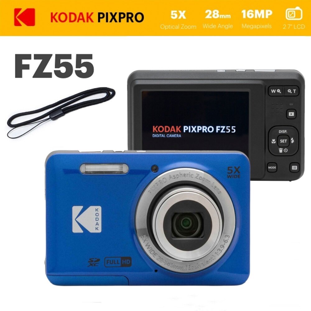Фотоаппарат Kodak PIXPRO FZ55 Friendly Zoom (FZ55-BL), синий