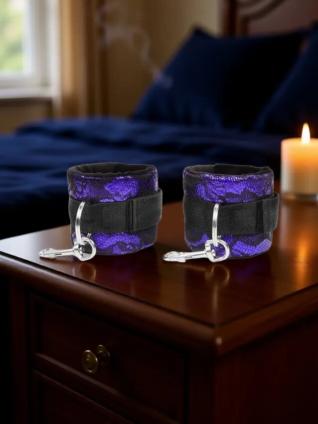 Notabu Кружевные наручники (NTB-80584), фиолетовый/черный