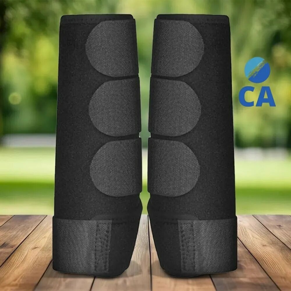 2 шт. амортизирующие конские поножи, защита сухожилий, регулируемые бинты для ног лошади для тренировок по прыжкам, конное снаряжение