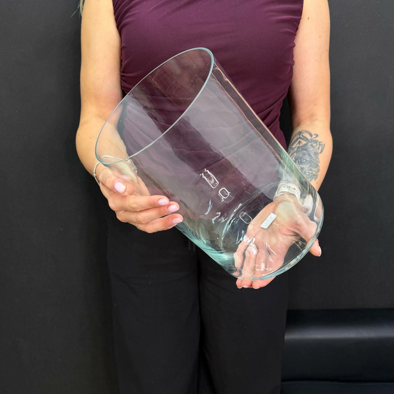 Ваза для цветов 30х20 стекло / Ваза для букета цветов 30х20 стекло