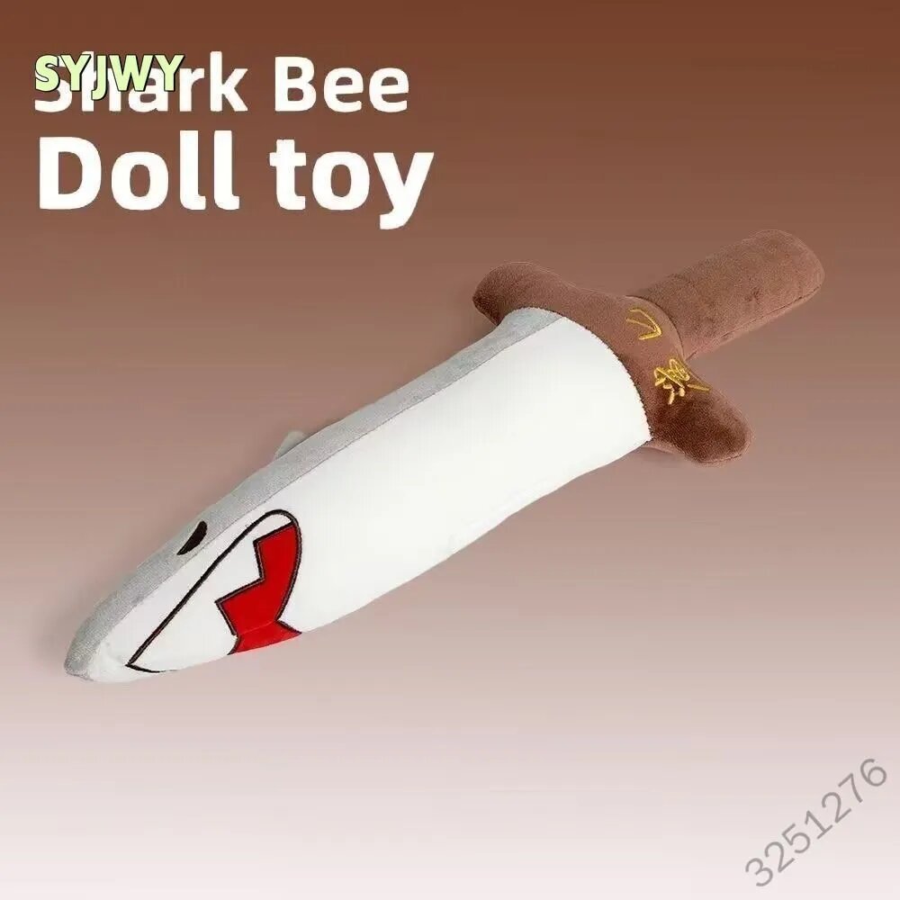 Мягкая игрушка Shark Bee Doll toy 50 см Мягкая игрушка в виде акулы и пчелы из велюра и текстиля для детей — фото 1