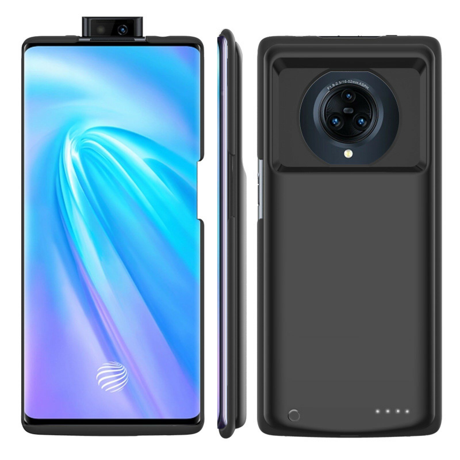 Чехол-бампер MyPads с аккумулятором 6500mAh для Vivo NEX 3, черный
