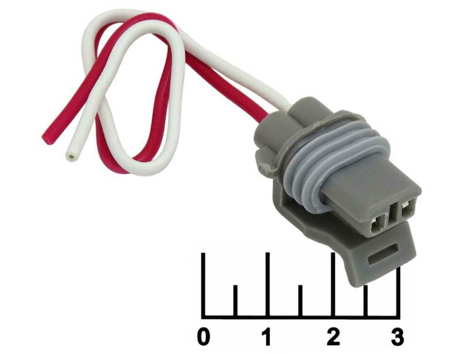 Разъем 2pin влагозащищенный на проводе 16см AX-313 (для датчика коленвала) (12-0044)