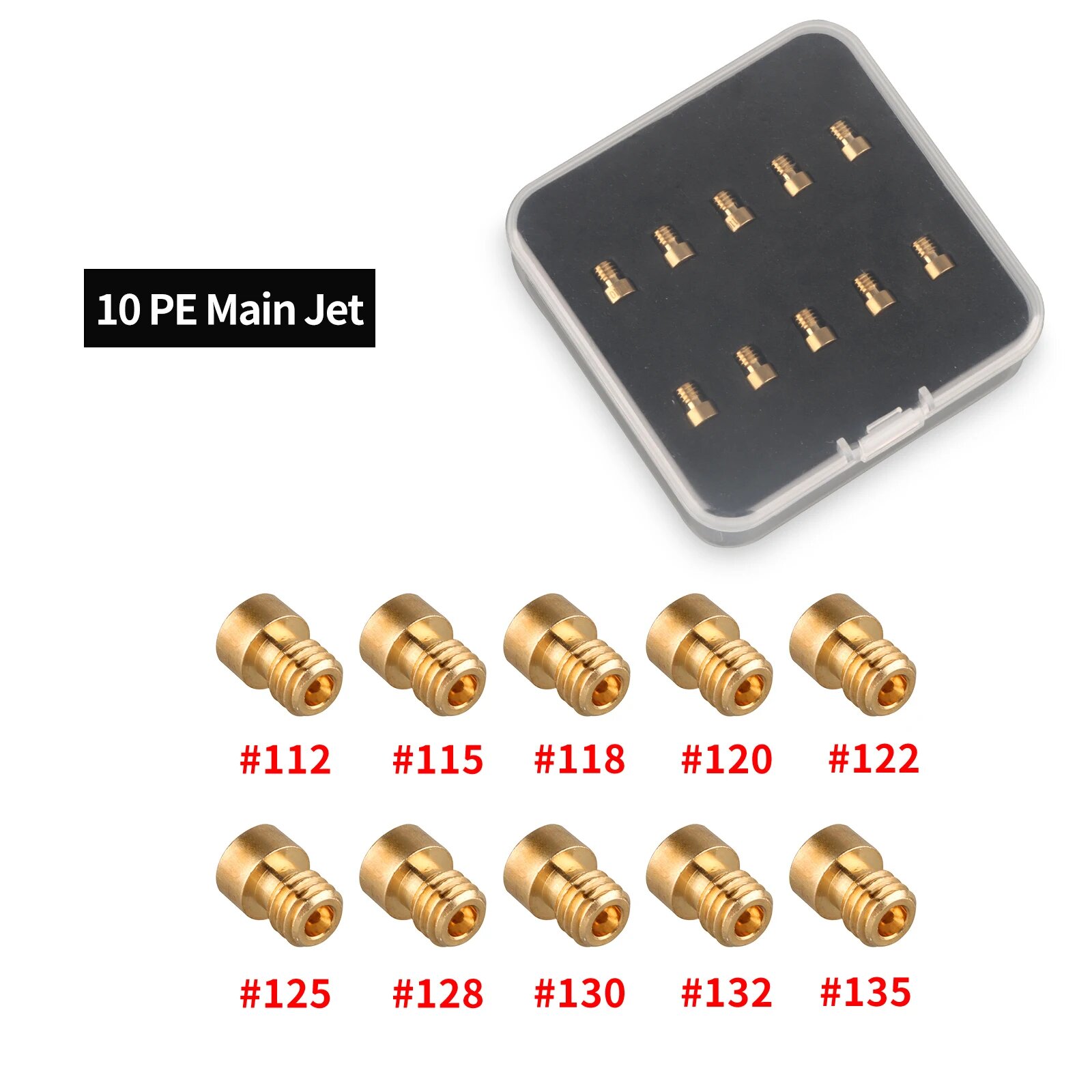 NIBBI мотоциклетные форсунки карбюратора M5 M6 основная медленная пилотная форсунка 112-135-PE-10P