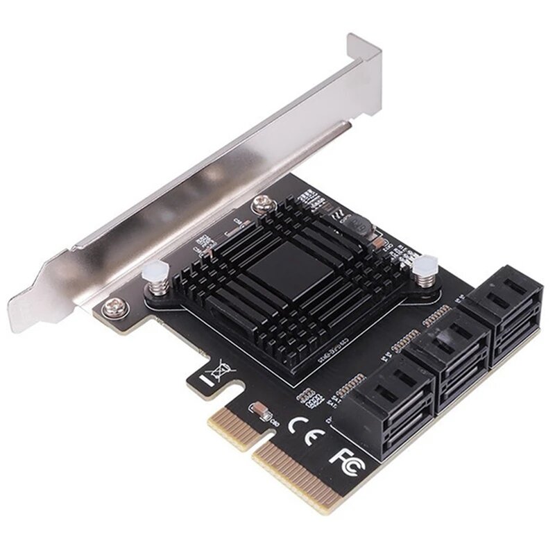 Горячая плата расширения TTKK SATA 3 PCI PCI-E/PCIE SATA-контроллер SATA-множитель SATA3 6 Гбит/с Asmedia ASM1166 чип для HDD SSD