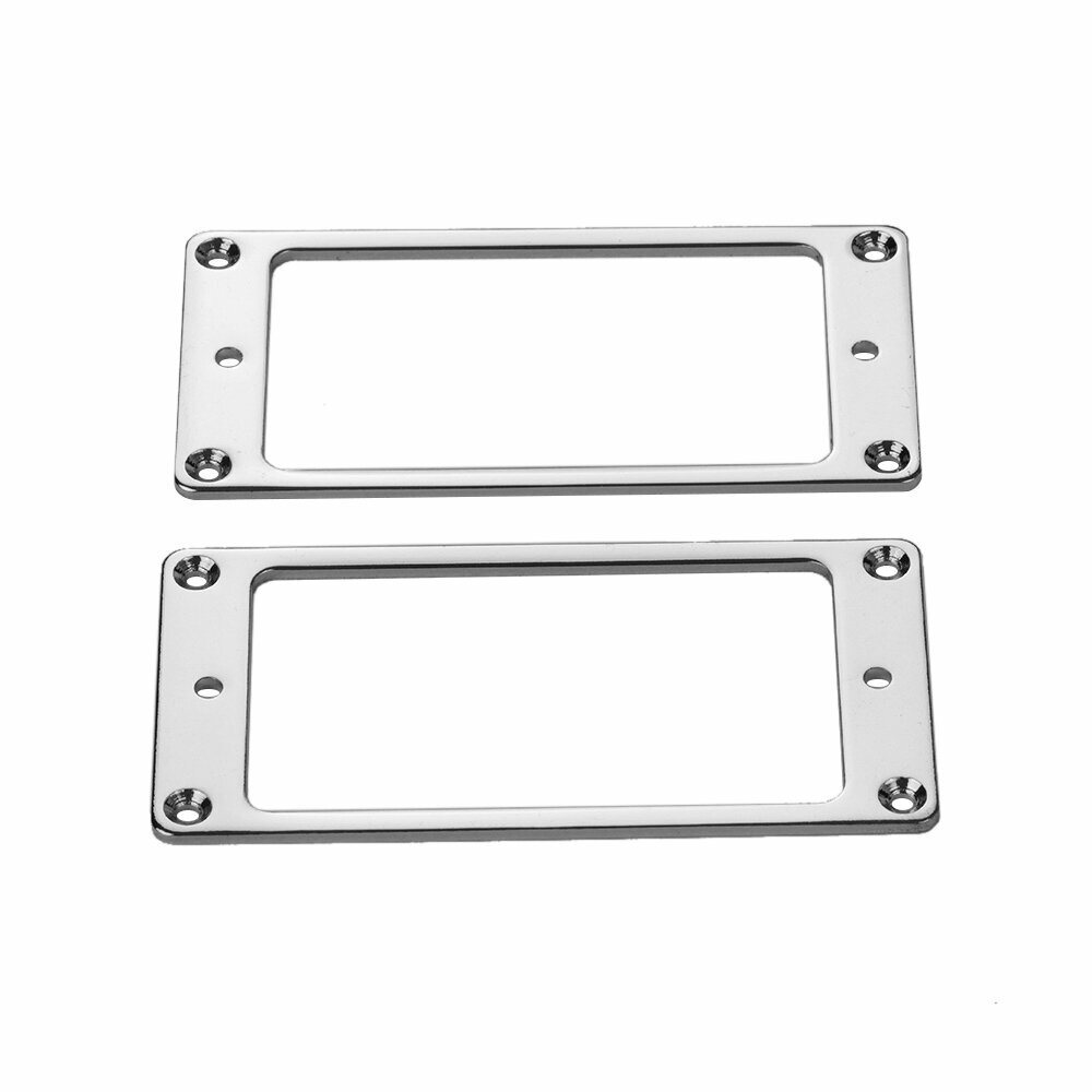 2pcs Кольца для монтажа пикапов Humbucker, рамки для обкладки, комплект для замены на гитарах LP, цвет: черный/золотой/серебристый, материал: медь, размер: 8.9*4.5*0.4см, вес: 44г, вес упаковки: 45г, размер упаковки: 12.2*8*0.5см