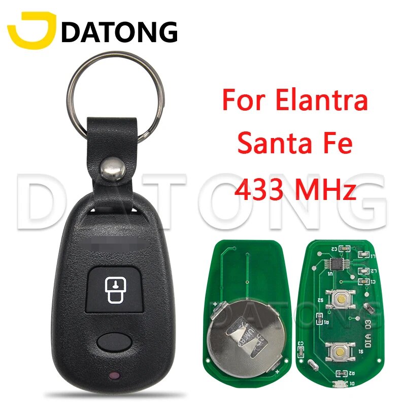 Автомобильный ключ с дистанционным управлением Datong Wolrd для Hyundai Elantra Santa Fe 1999-2003, FCC OSLOKA-510T, 433 МГц, бесключевой доступ