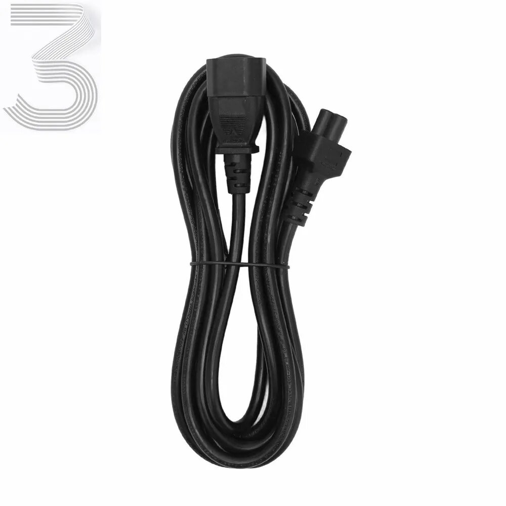 Кабель питания IEC320 C14 - C5 3м черный