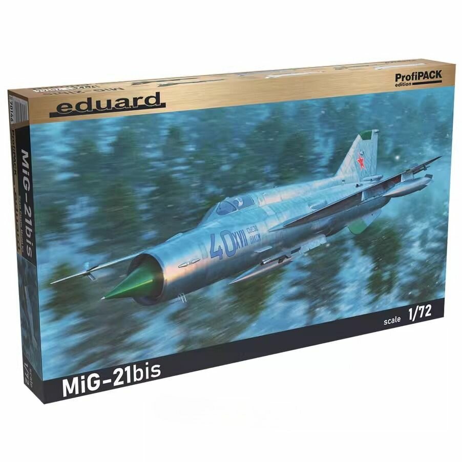 Сборная модель истребителя МиГ-21бис 1/72 Eduard 70146 ProfiPACK с фототравлением и масками