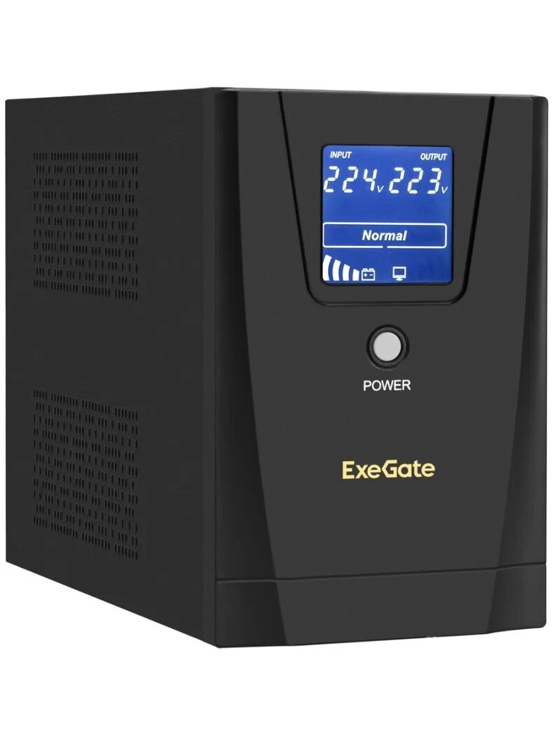 Источник бесперебойного питания Exegate SpecialPro Smart LLB-1200. LCD. AVR. EURO. RJ EP285495RUS 1200VA/750W, LCD, AVR, 4*Schukoо, black