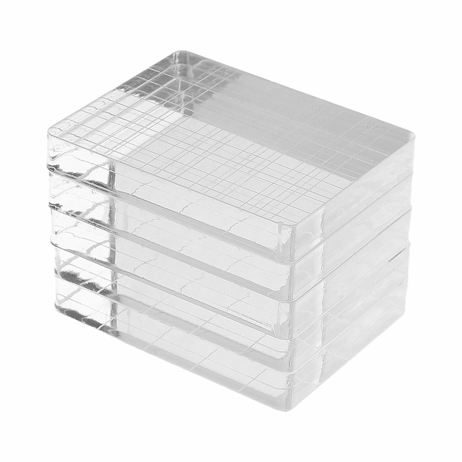 Набор из 5 прозрачных акриловых блоков для штампов, для рукоделия и скрапбукинга