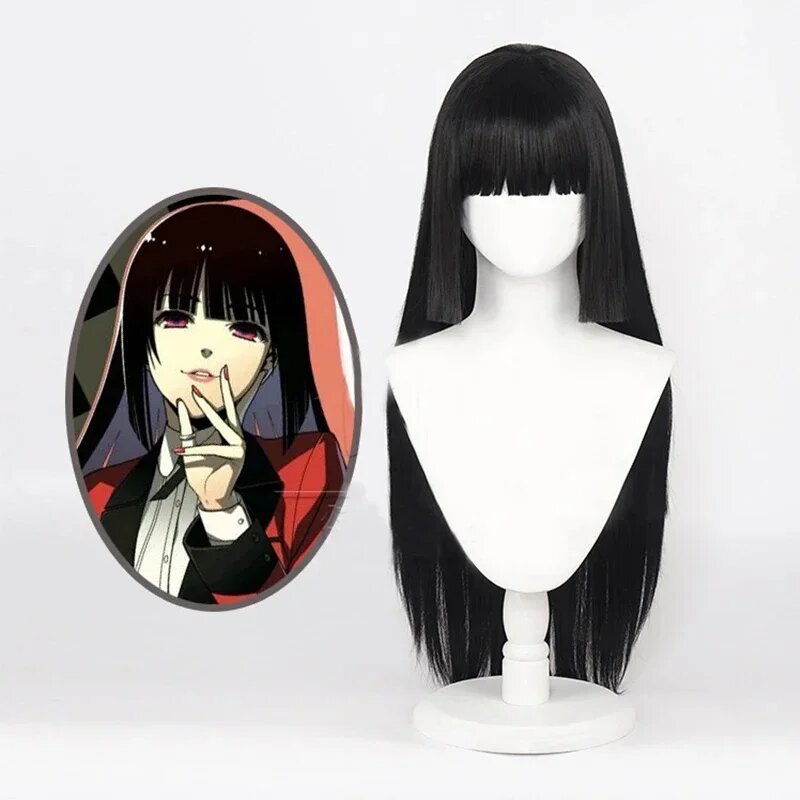 Косплей костюм Kakegurui Jabami Yumeko Черный, L, Wig Only