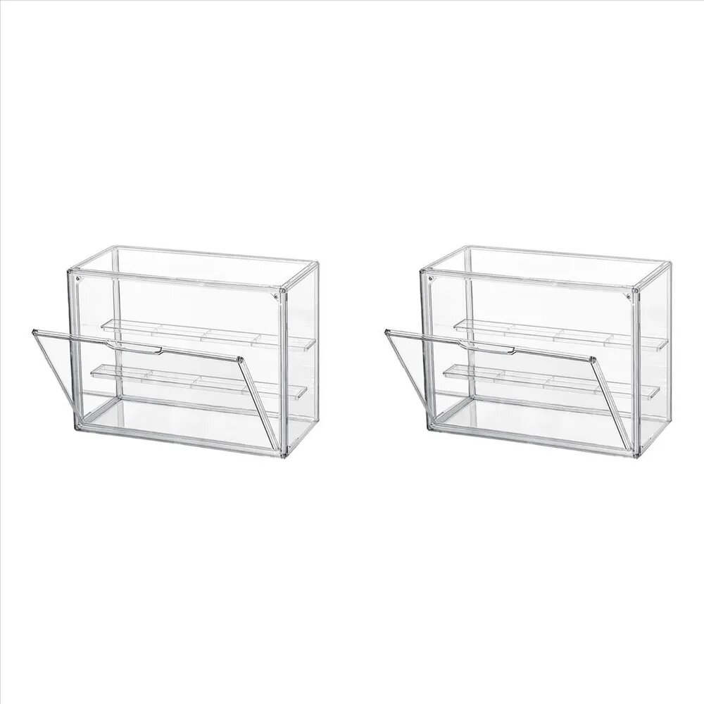 2x Прозрачная Акриловая Витрина С 3-Х Уровневой Полкой для коллекции